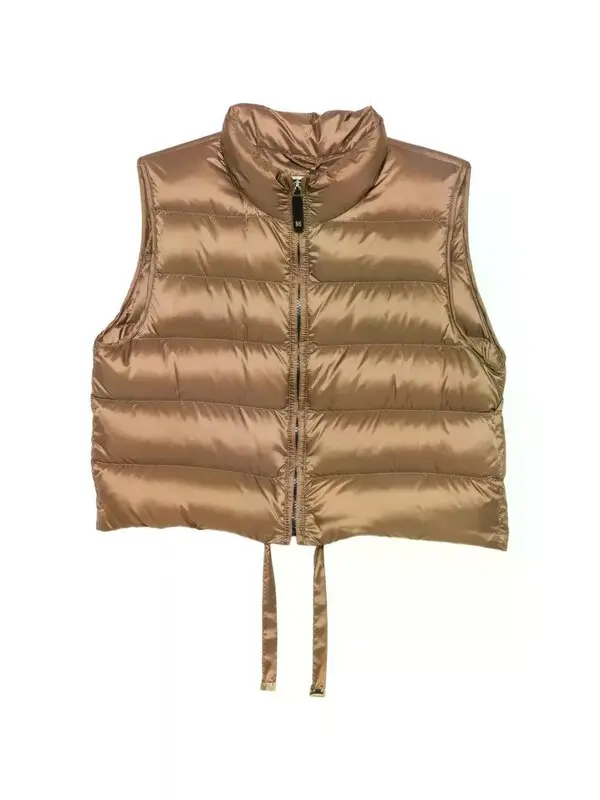Max Mara Water-repellent Padded Cropped Gilet - Brown