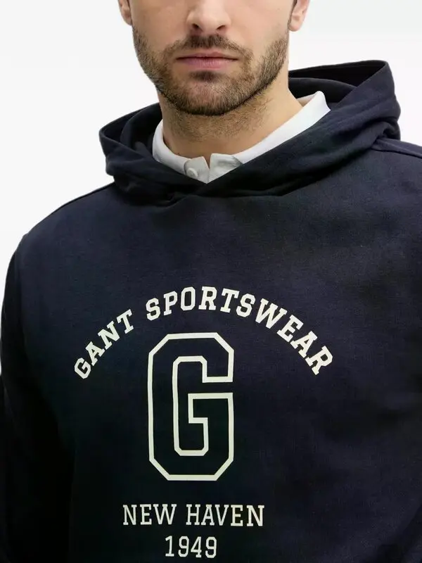 Gant Graphic Print Hoodie - Blue