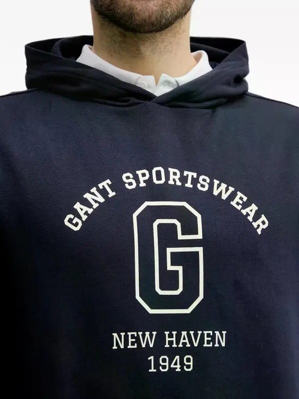 Gant Graphic Print Hoodie - Blue