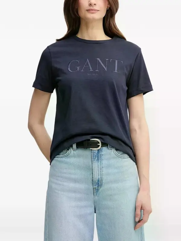 Gant Embroidered T-shirt - Blue