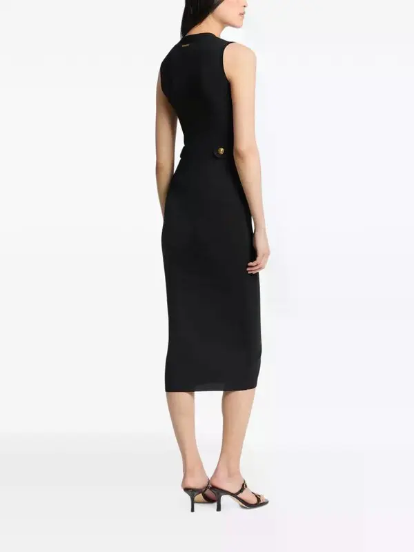 Michael Kors V-neck Button-up Midi Dress