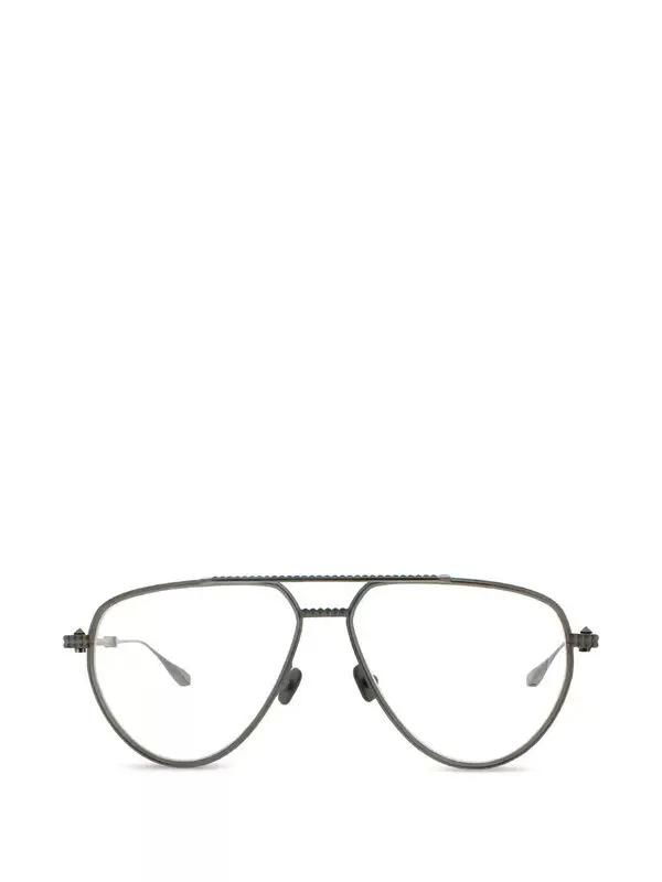 Valentino Garavani Rockstud Pilot-frame Eyeglasses - Grey