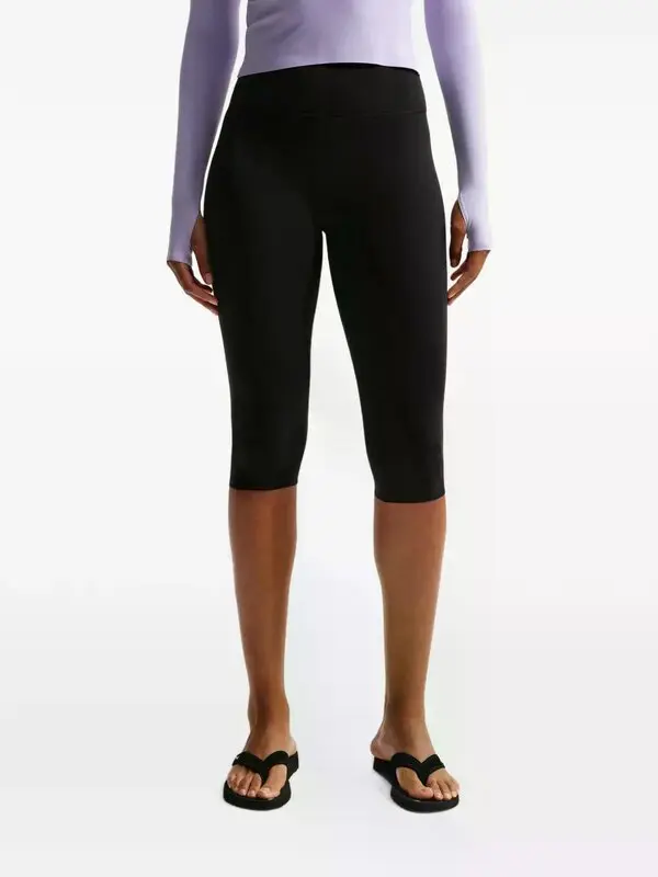 Nike Logo-print Cropped Leggings - Black