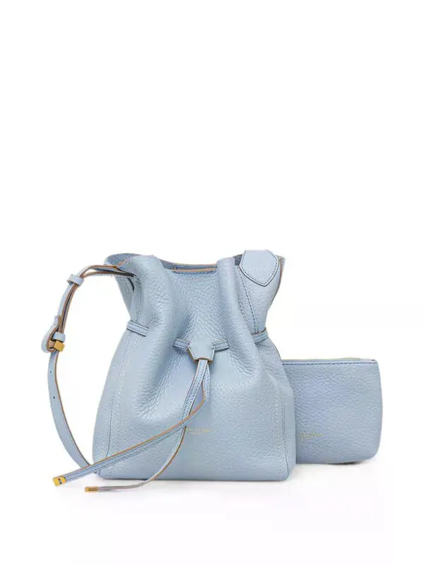 GIANNI CHIARINI Sienna Grained Leather Shoulder Bag - Blue