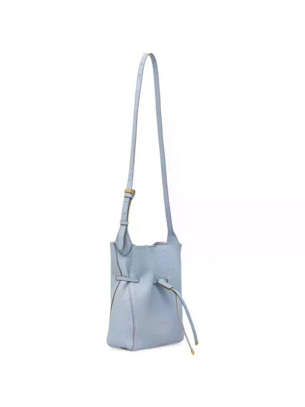 GIANNI CHIARINI Sienna Grained Leather Shoulder Bag - Blue
