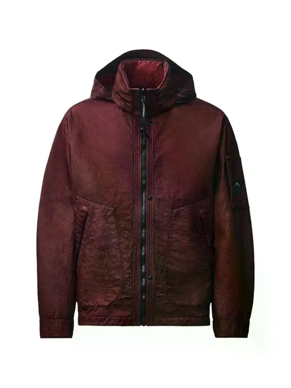C.P. COMPANY Lens Hooded Jacket - Red