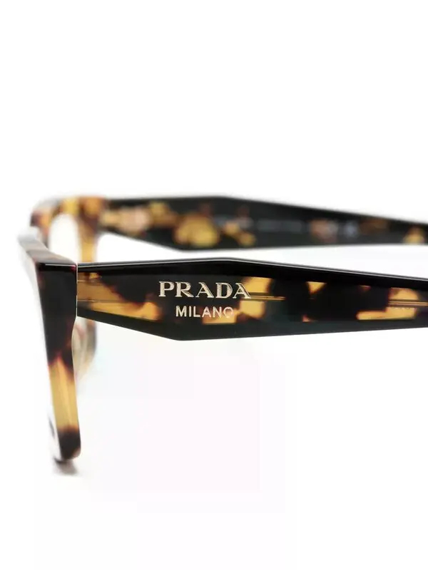 Prada Tortoiseshell-effect Square-frame Glasses