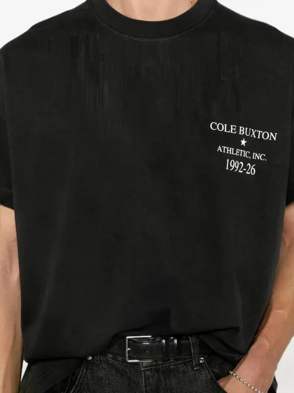 COLE BUXTON Logo-print T-shirt - Black