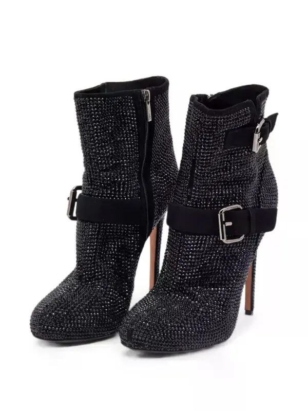 LE SILLA Embellished Buckled Ankle Boots