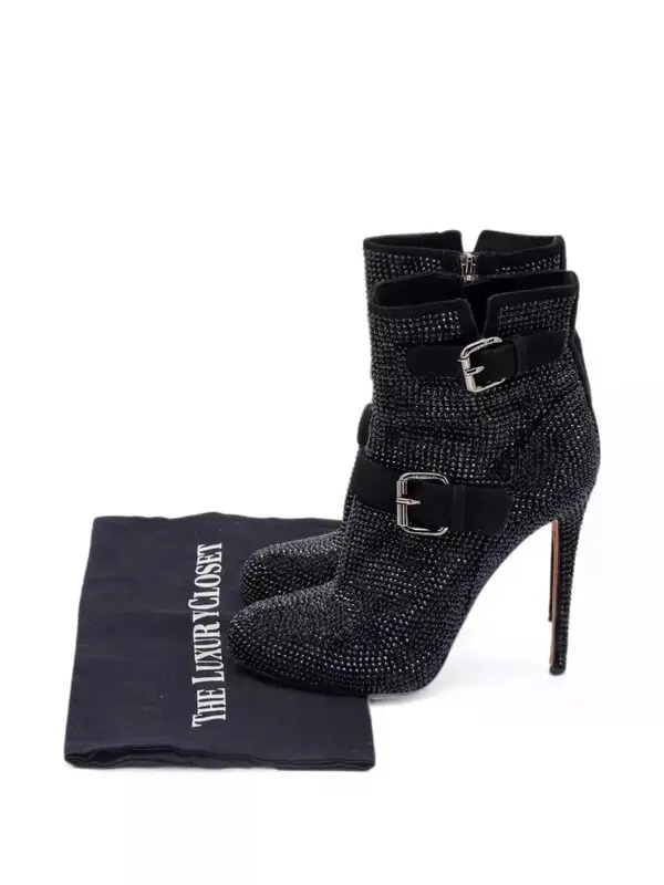 LE SILLA Embellished Buckled Ankle Boots