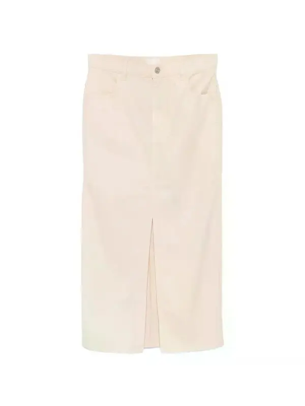 Isabel Marant Étoile Faharia Midi Skirt With Slit Detail - Neutrals