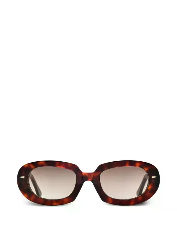 AHLEM Lombards Oval-frame Sunglasses - Brown
