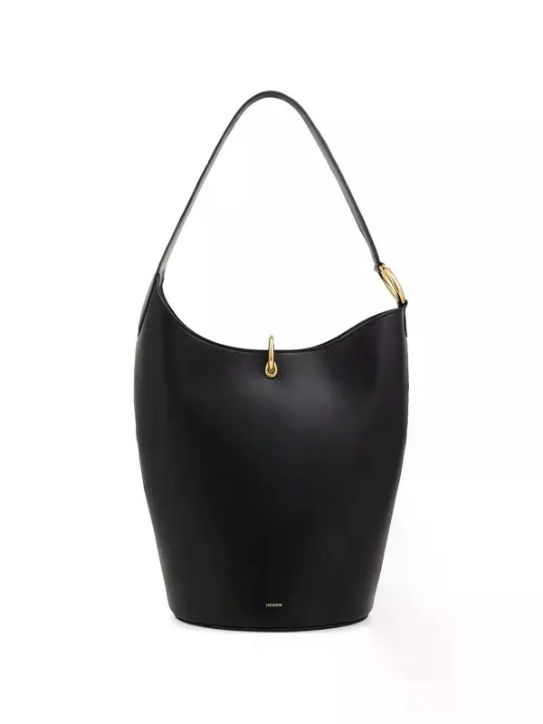 Rabanne Ring Leather Tote Bag - Black
