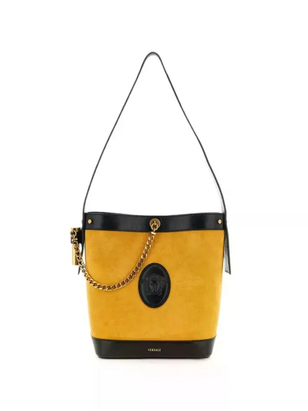 Versace Small Pivot Medusa Cameo Bucket Bag - Yellow