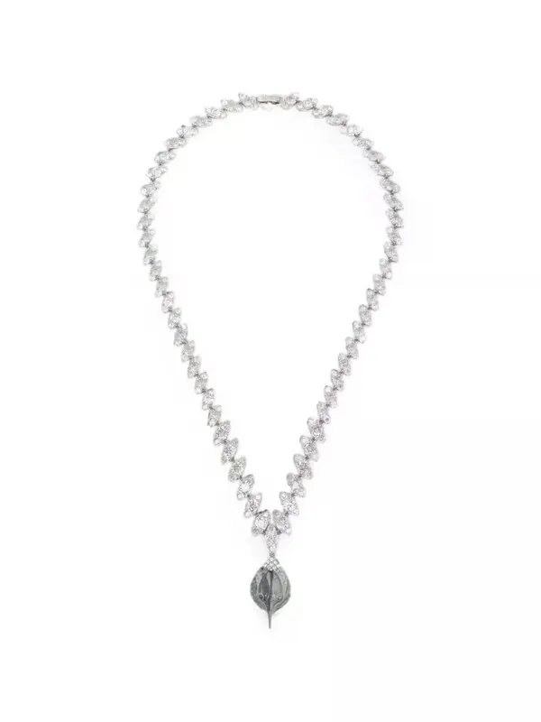 Ottolinger Crystal-embellished Pendant Necklace - Silver