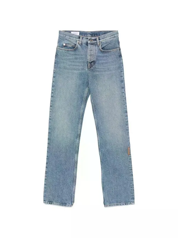 Off-White Logo Patch Straight-leg Jeans