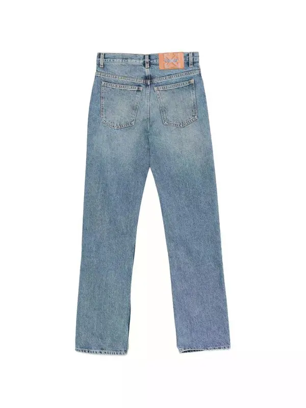 Off-White Logo Patch Straight-leg Jeans