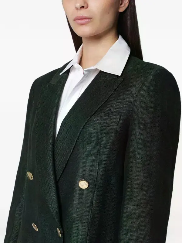 VITOVI Herringbone Double-breasted Blazer