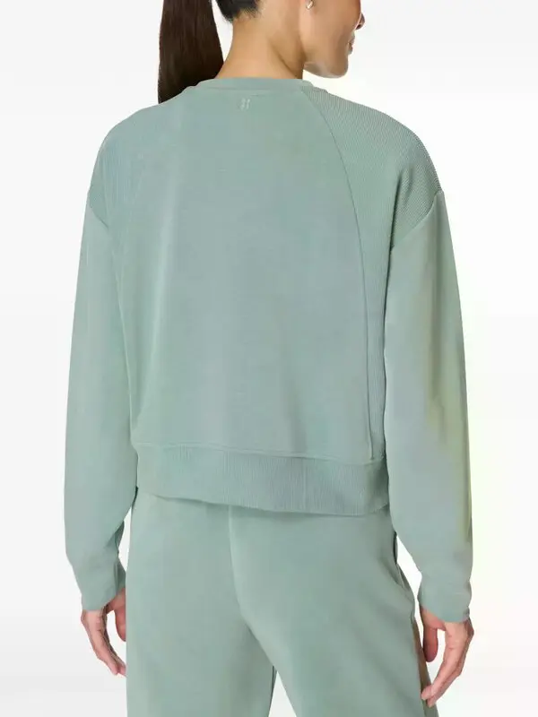 Sweaty Betty Ribbed-panel Raglan-sleeve Sweatshirt