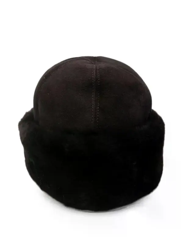 LISKA Shearling-trimmed Suede Hat - Brown