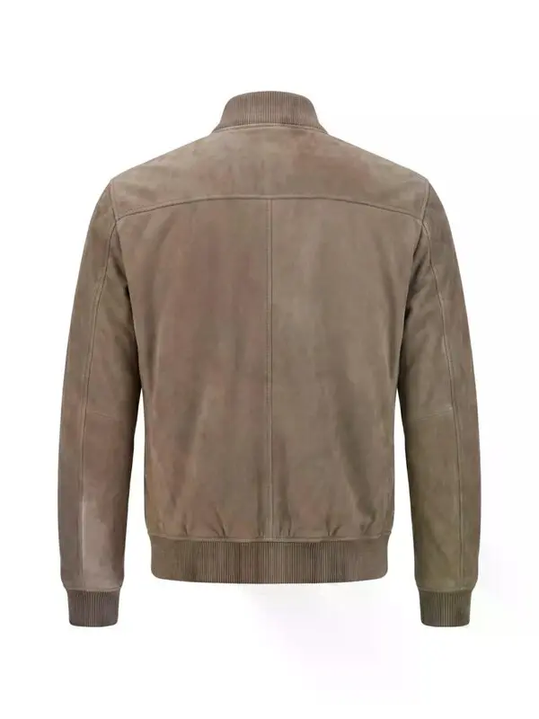 MOORER Suede Bomber Jacket