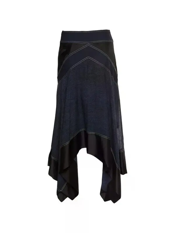 Diane Von Furstenberg Asymmetric Crepe Midi Skirt