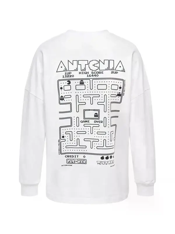 W/STUDIO Pac-man Print Long-sleeve T-shirt