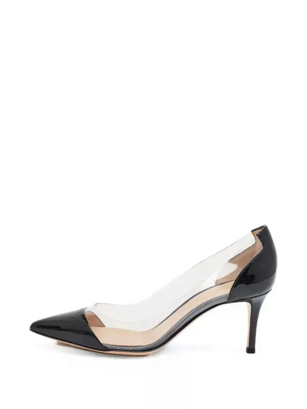 GIANVITO ROSSI Plexi Leather-panel Pumps - Black