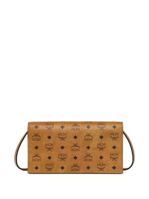 Mcm Visetos Studded Shoulder Bag