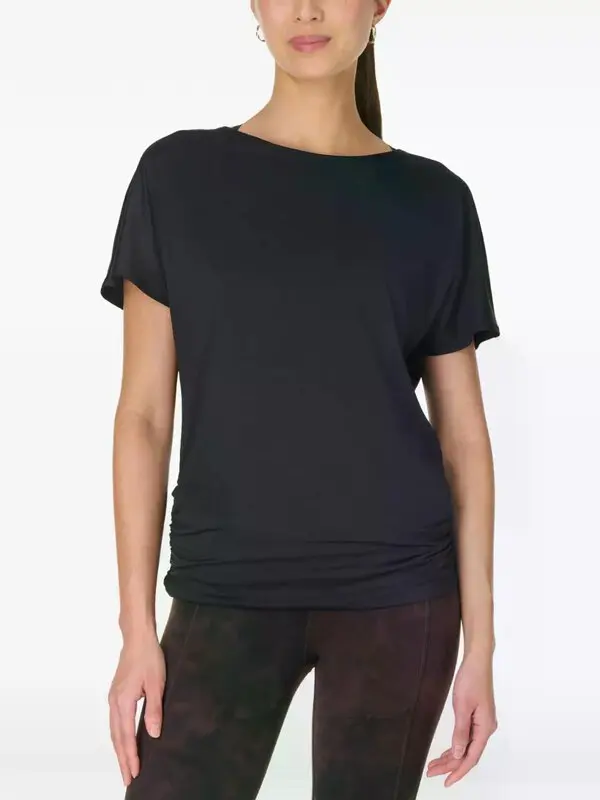 Sweaty Betty Unwind Cooling Ruched Detail T-shirt - Black