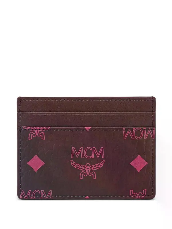 Mcm Aren Visetos Card Case - Brown