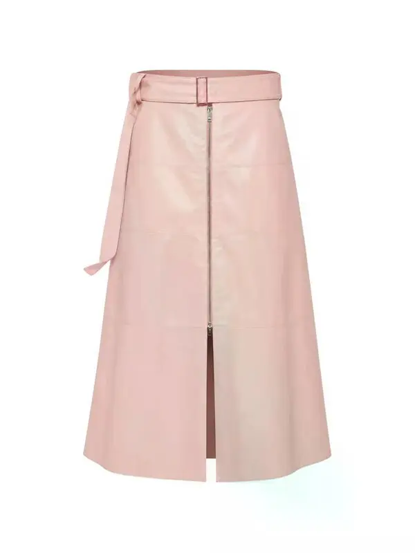 Partow Belted Panelled Midi Skirt - Pink