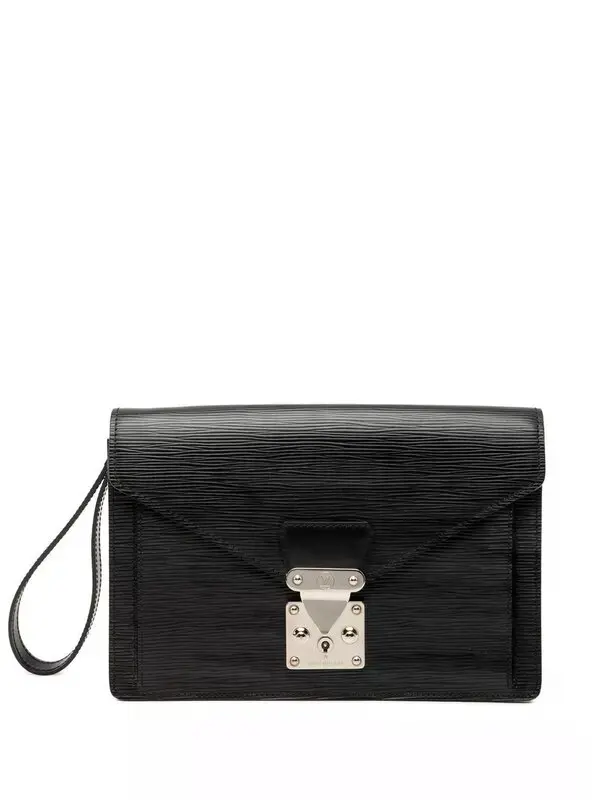 LOUIS VUITTON Epi Sellier Dragonne Clutch Bag - Black