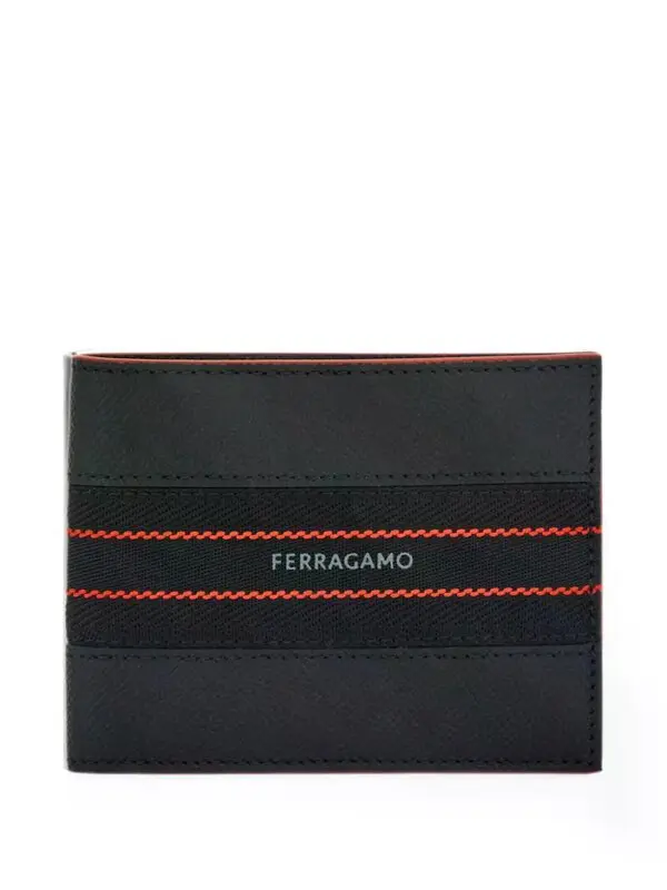 FERRAGAMO Logo-detail Wallet - Black