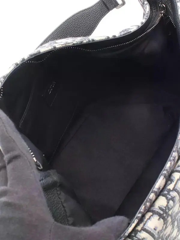 Dior Oblique Canvas Soft Saddle Satchel
