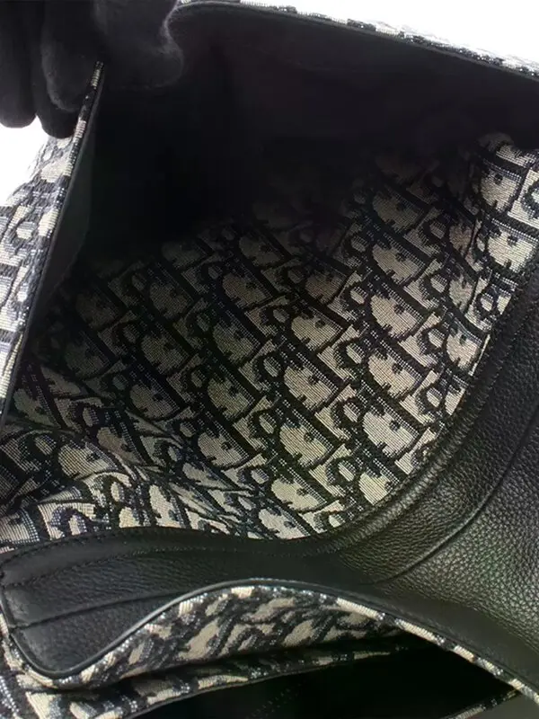 Dior Oblique Canvas Soft Saddle Satchel