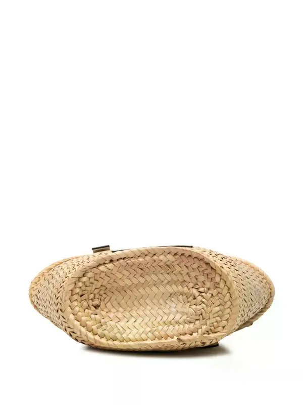 Loewe Small Raffia Anagram Basket Tote Bag