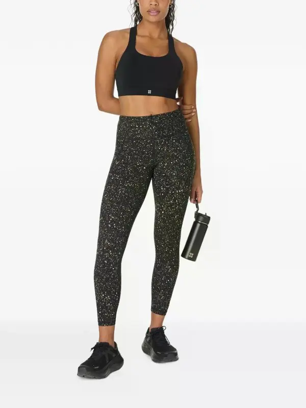 Sweaty Betty Power Gym Ditsy-print Leggings - Black