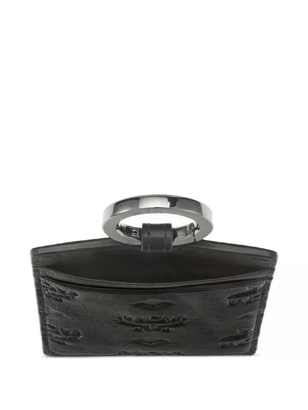 Mcm Embossed-monogram Lanyard Card Holder
