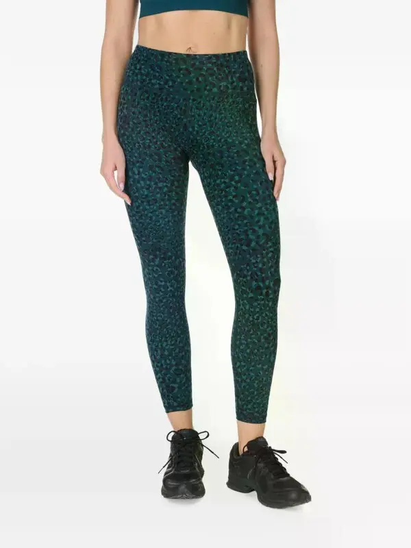 Sweaty Betty Power Gym Leopard-print Leggings - Blue