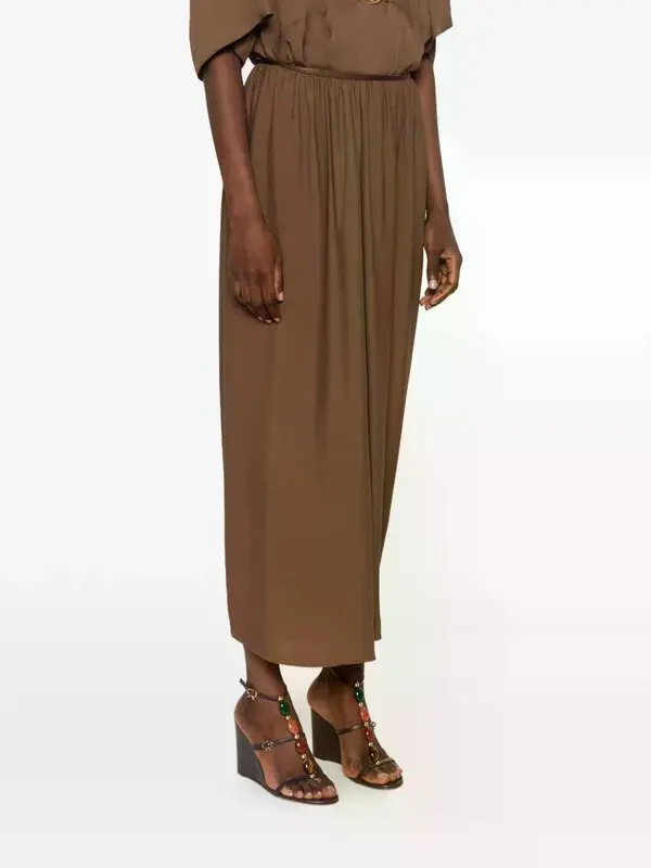 FORTE_FORTE Draped Skirt With Front Slit