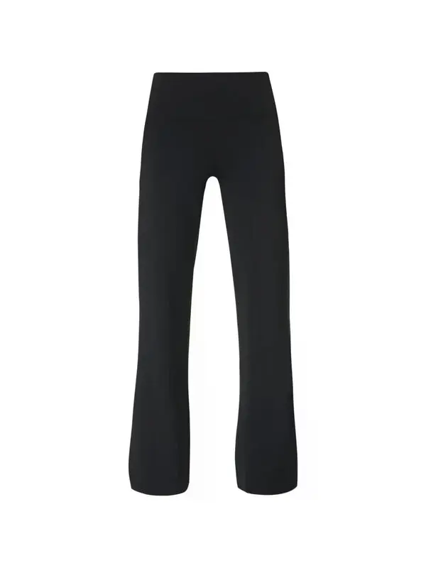 Sweaty Betty All Day Logo Print Flared Trousers - Black