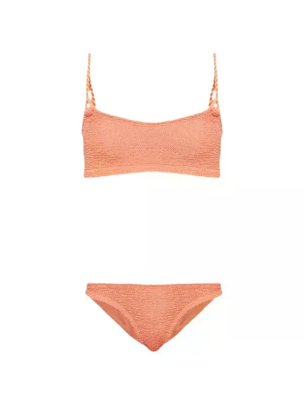 Hunza G Phoebe Crinkle-effect Bikini - Orange
