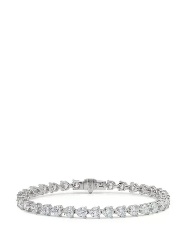 JEWELS AFICIONADO 18k White Gold Diamond Tennis Bracelet - Silver