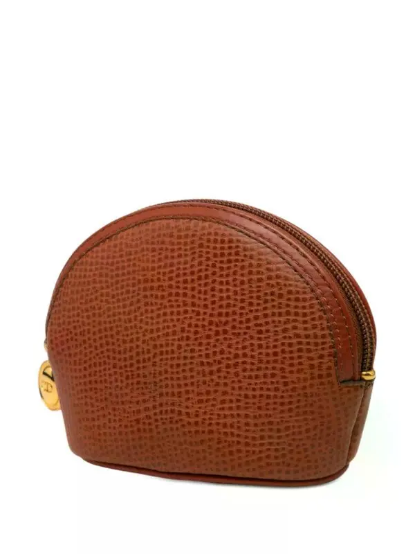 Dior Grained Leather Cd Logo Coin Pouch - Brown