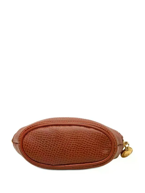 Dior Grained Leather Cd Logo Coin Pouch - Brown