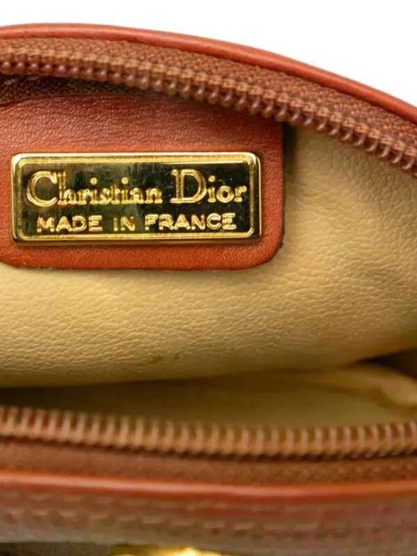 Dior Grained Leather Cd Logo Coin Pouch - Brown