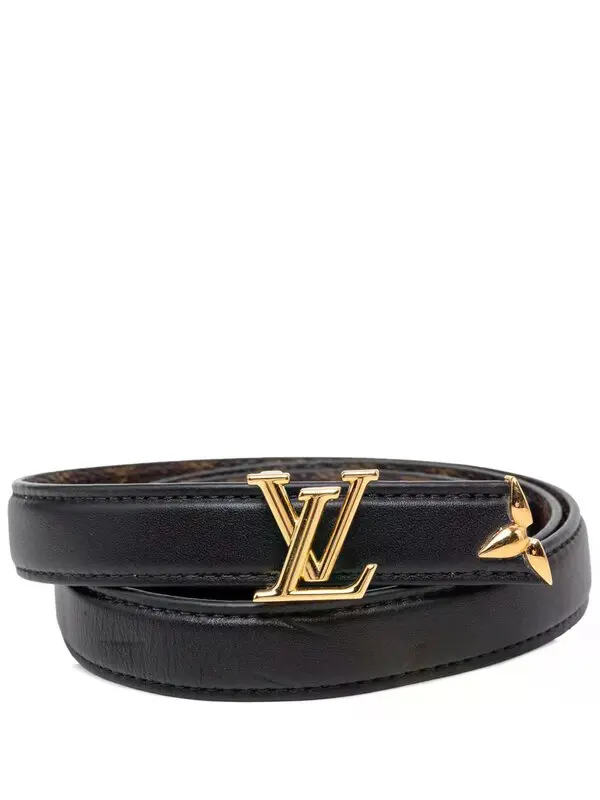 LOUIS VUITTON Reversible Monogram And Leather Belt - Black