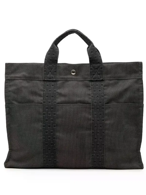 Hermès Herline Mm Canvas Tote Bag - Grey