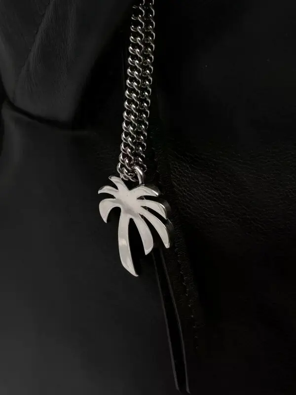 Palm Angels Logo-print Leather Backpack